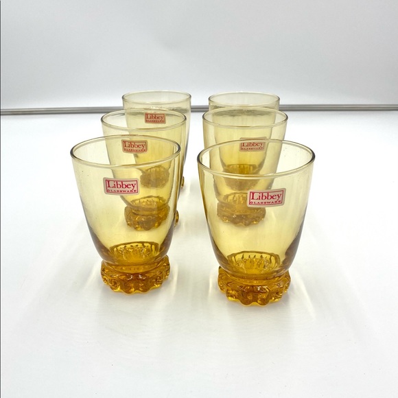 Libbey | Dining | Vintage 2oz Gold Colored Libbey Glassware ...